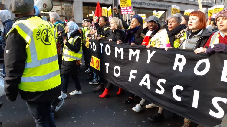Anti-fascism march in London