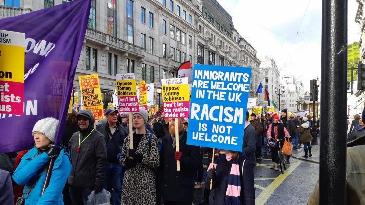 Anti-fascism march in London