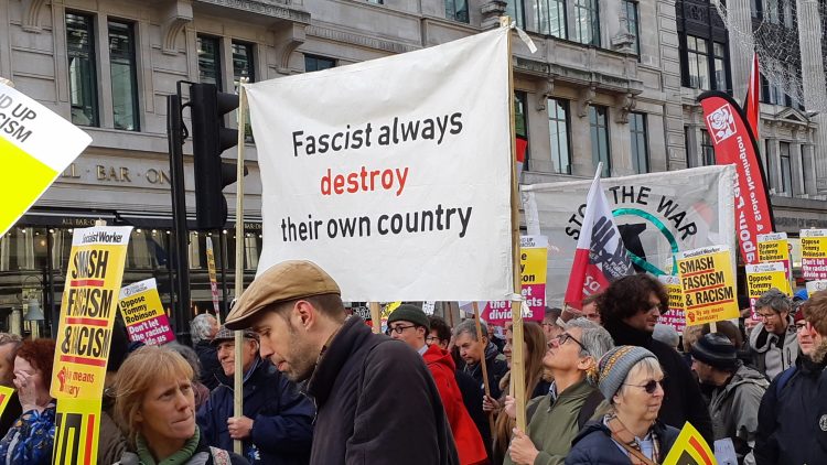 Anti-fascism march in London