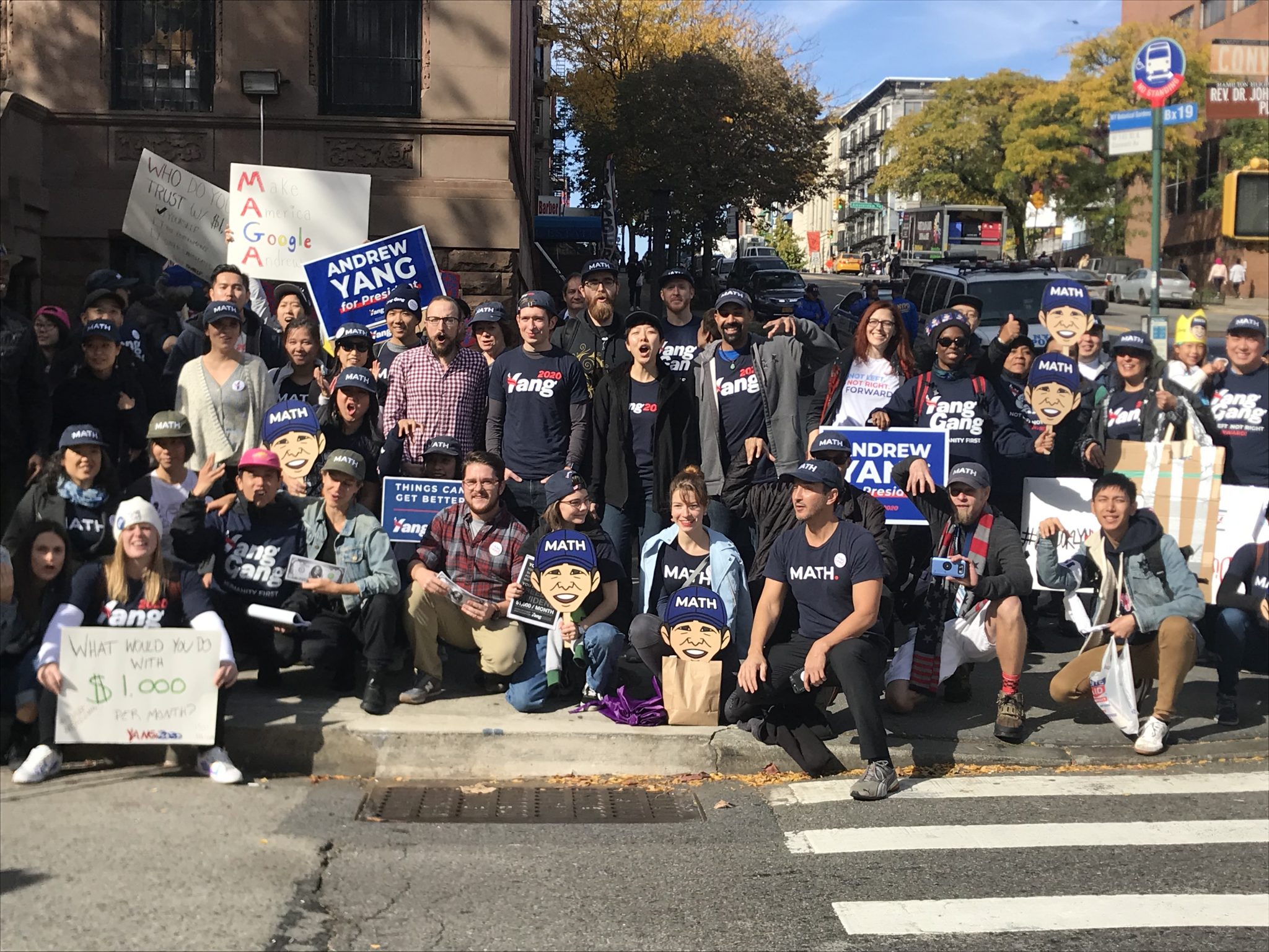 The Yang Gang During the Basic Income March
