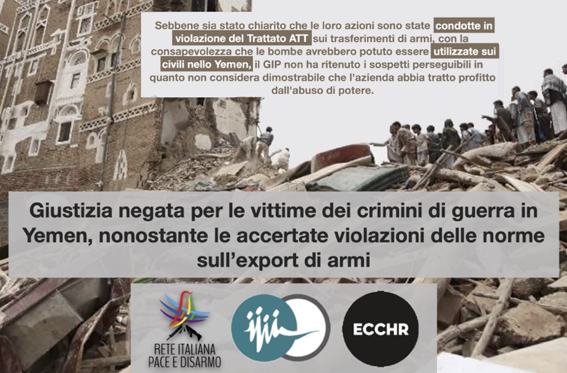 Export di armi: giustizia negata per le vittime dei crimini di guerra ... Export di armi: giustizia negata per le vittime dei crimini di guerra ...