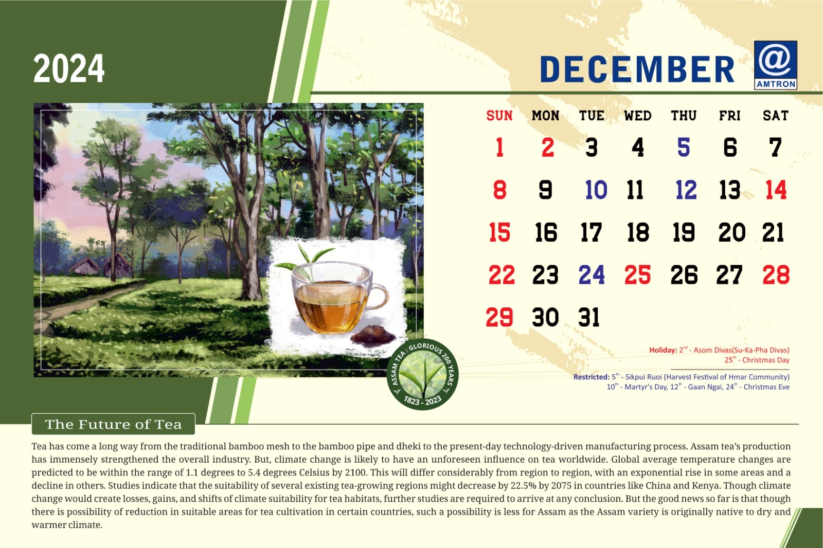 It’s the Story of Tea on the Table Calendar